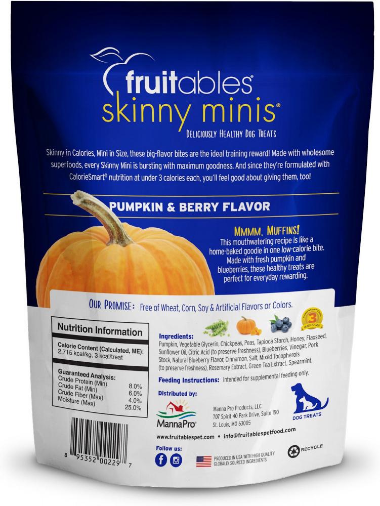 Fruitables Skinny Mini Pumpkin & Blueberry Dog Treats - Concord, NH ...