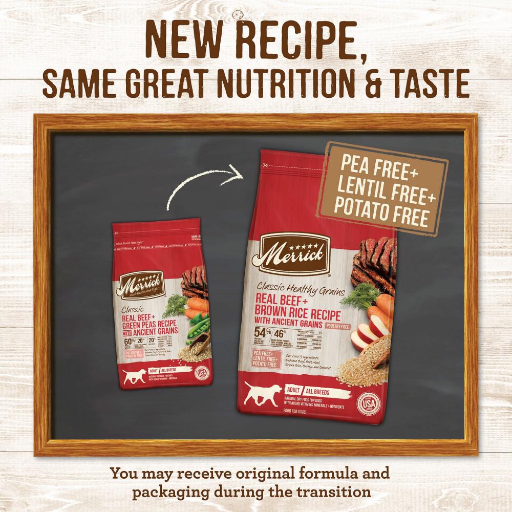 Merrick Classic Beef & Brown Rice Recipe with Ancient Grains Dry Dog ...